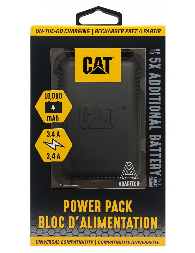 PACK PUISSANCE 10 000 mAh AVEC DOUBLE PORT USB CATERPILLAR CAT-PWRPACKV2